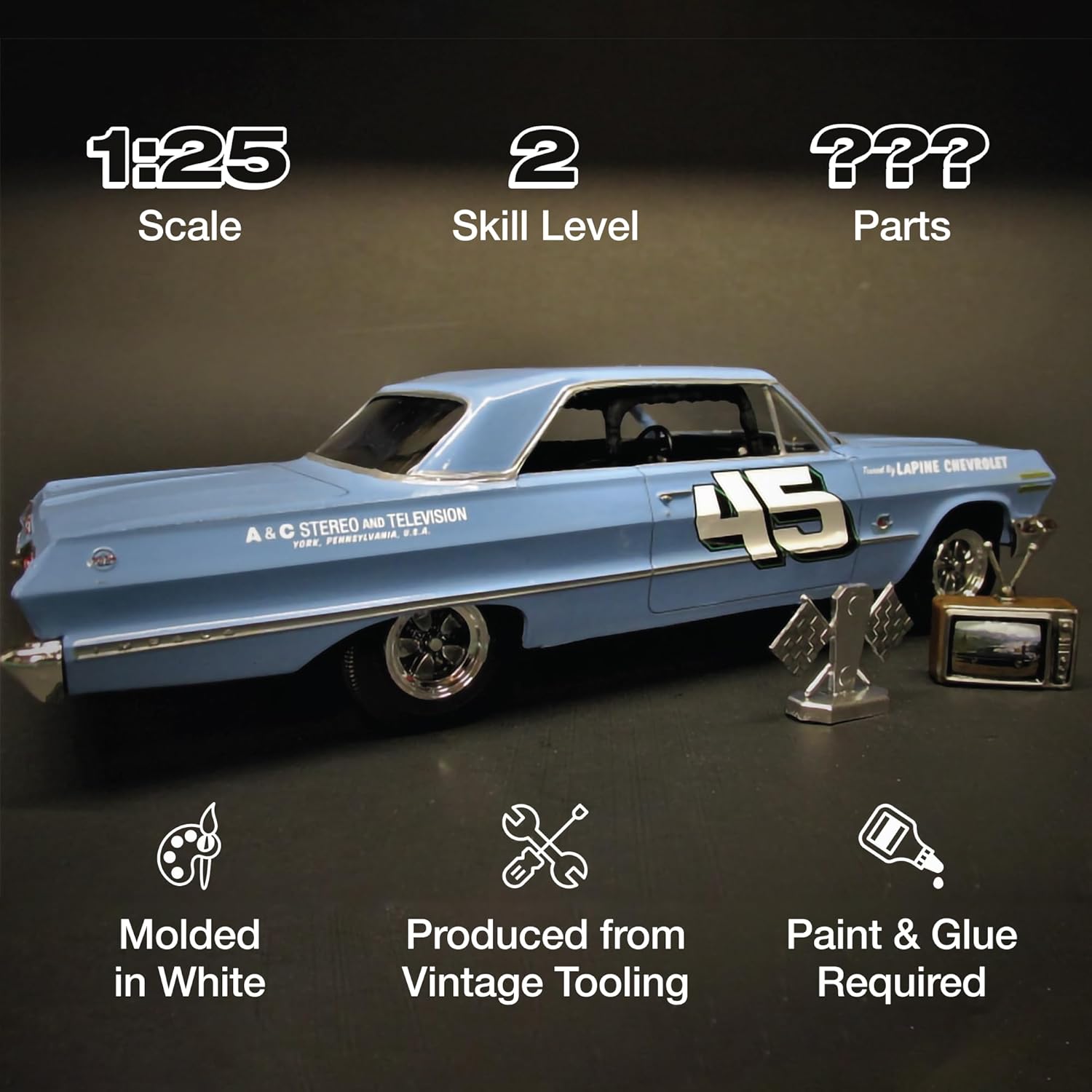 AMT 1963 Chevy Impala SS - 1:25 Scale Model Kit - Qatar | Ubuy